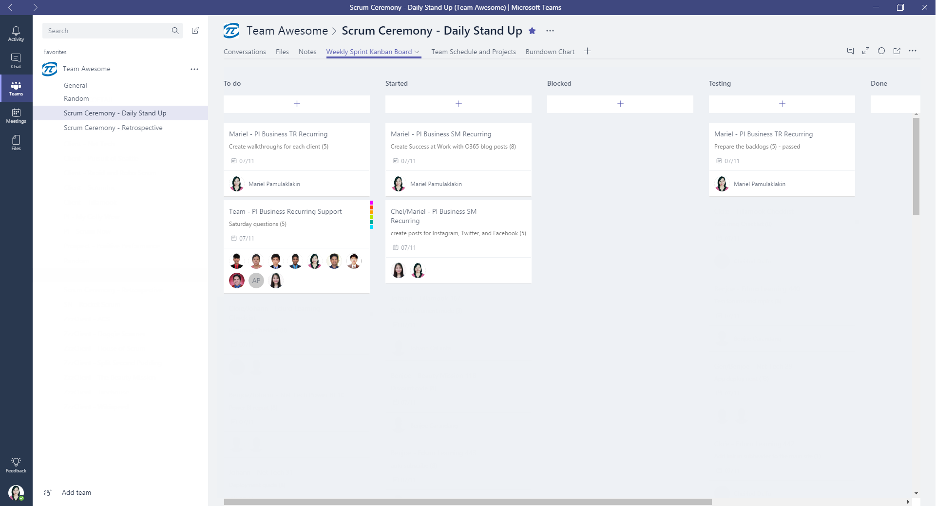 Kanban Microsoft Teams